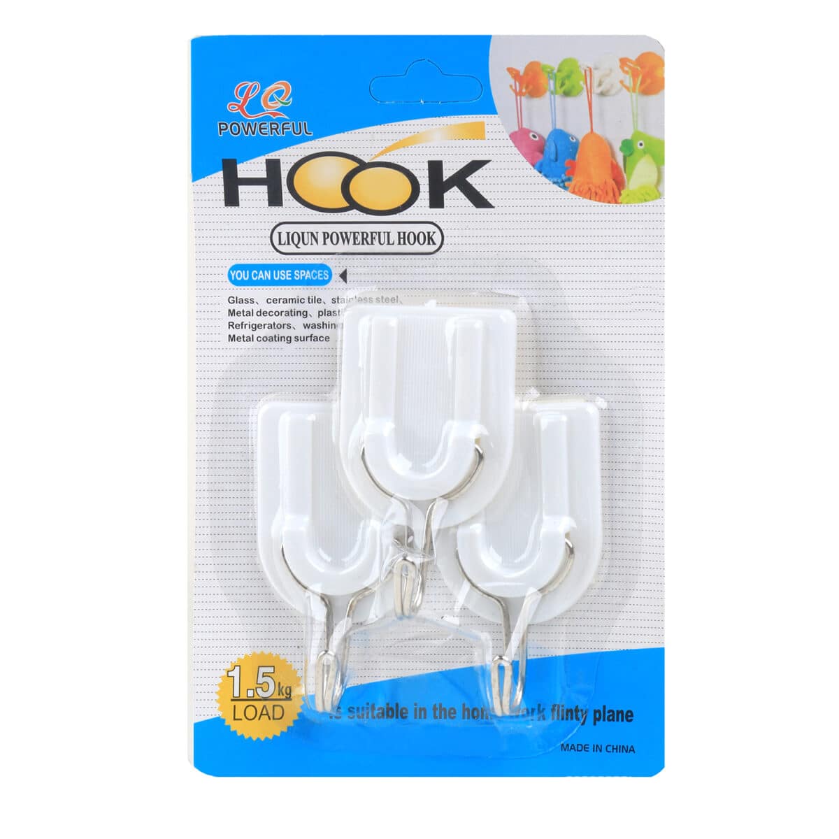 Wall Mounted, Self-Adhesive Semi-Circular Shaped Plastic Hooks - Rayane ...