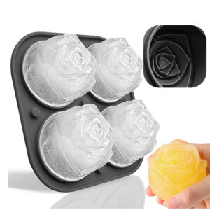Silicone Sphere Ice Mold with Cover 4 Round Ice Balls | Rayane's ...
