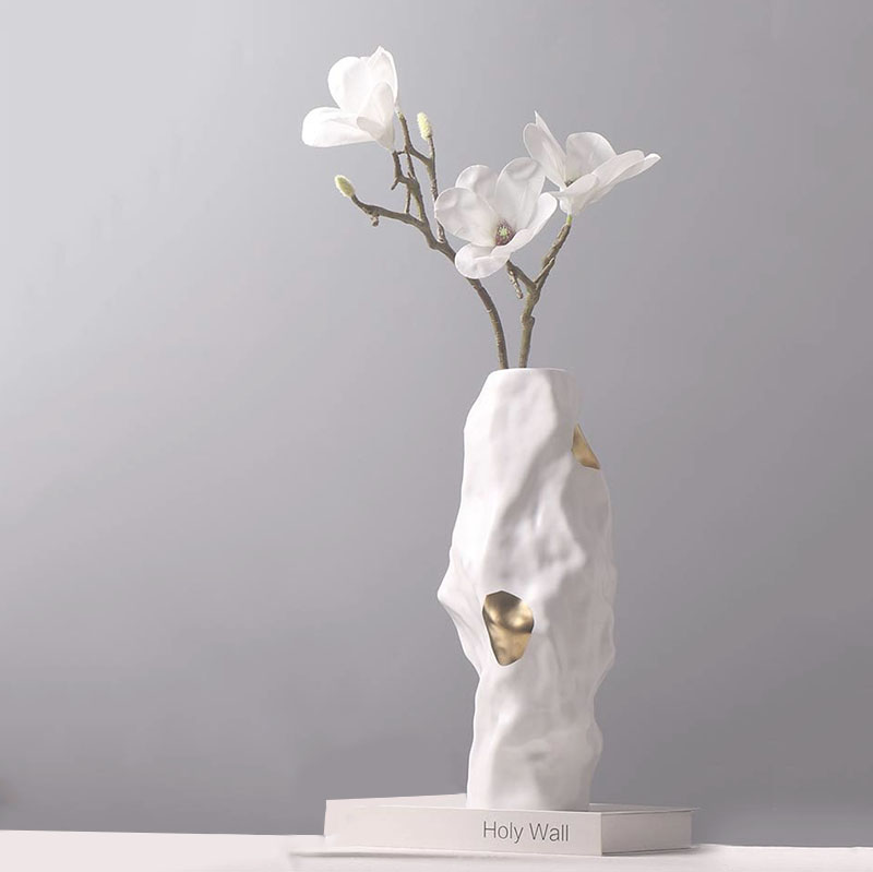 26 cm Modern Creative Irregular Ceramic Vase for Living Room, Office ...