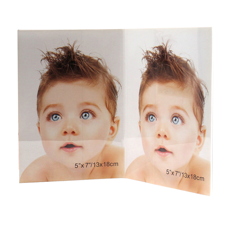 Hinged Acrylic Self Standing Double Picture Frames, Photo Frames Stand ...