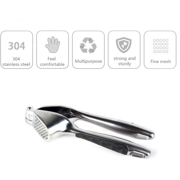 Stainless Steel Mincing Garlic/Ginger Press with Scraper, Mincing Tool ...