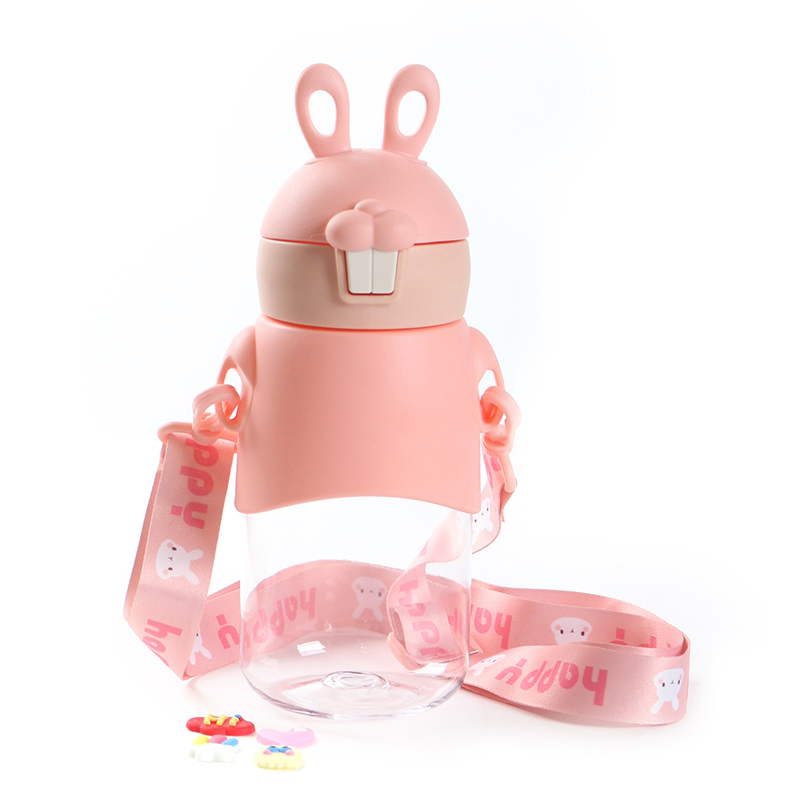 600 ML, Leak Proof Kid’s Rabbit Design Water Bottle with Sipper and ...